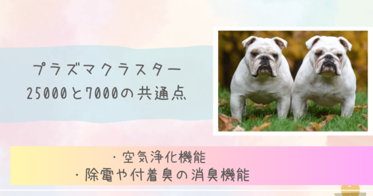 プラズマクラスター25000と7000違いや効果を徹底比較!どっちがおすすめ?